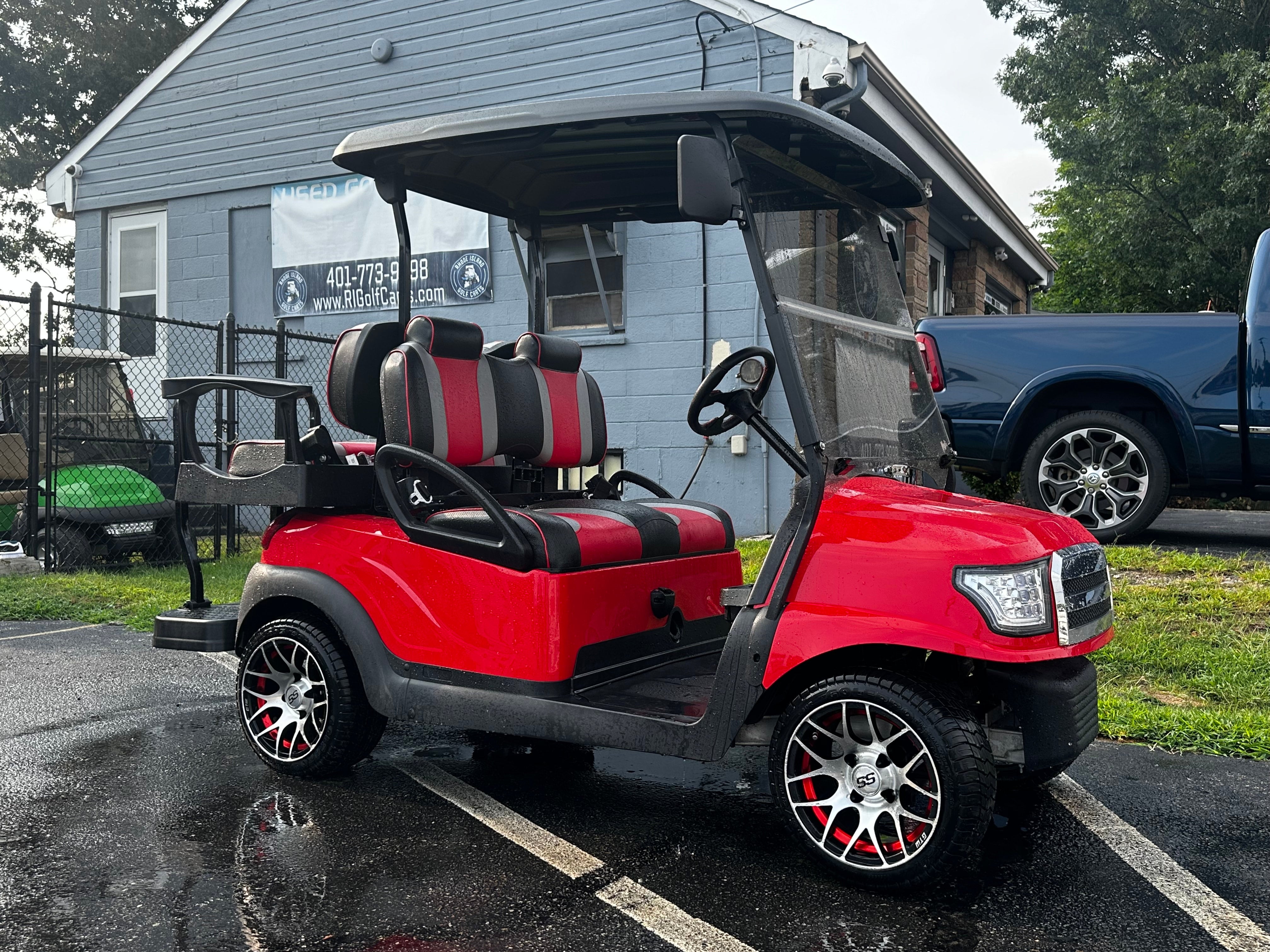 2013 Red Club Car Precedent - Alpha Body - Lifted Two Tone Seats ...