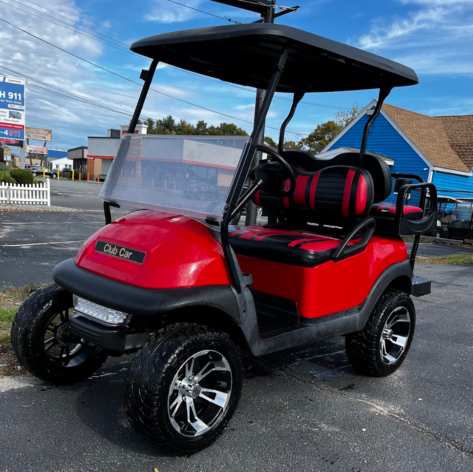 2014 Red Club Car Precedent Lifted Two Tone Seats 23" Wheels | RI Golf ...